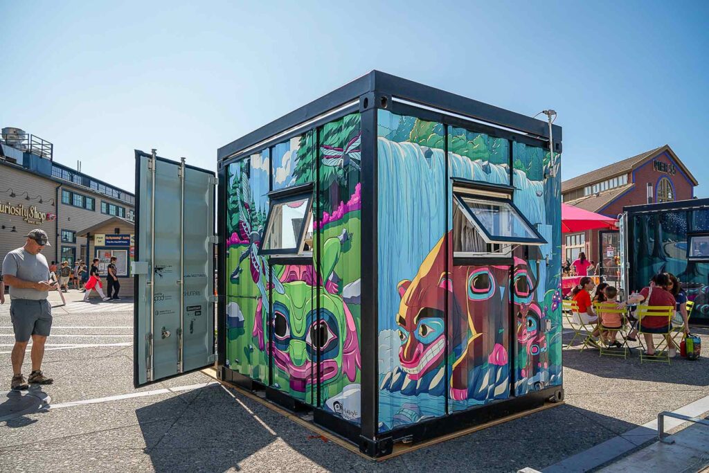 Seattle Waterfront Park Solar-Powered 10’ RetailBoxes - ROXBOX Containers