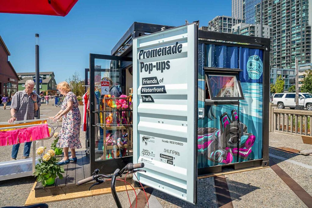 Seattle Waterfront Park Solar-Powered 10’ RetailBoxes - ROXBOX Containers
