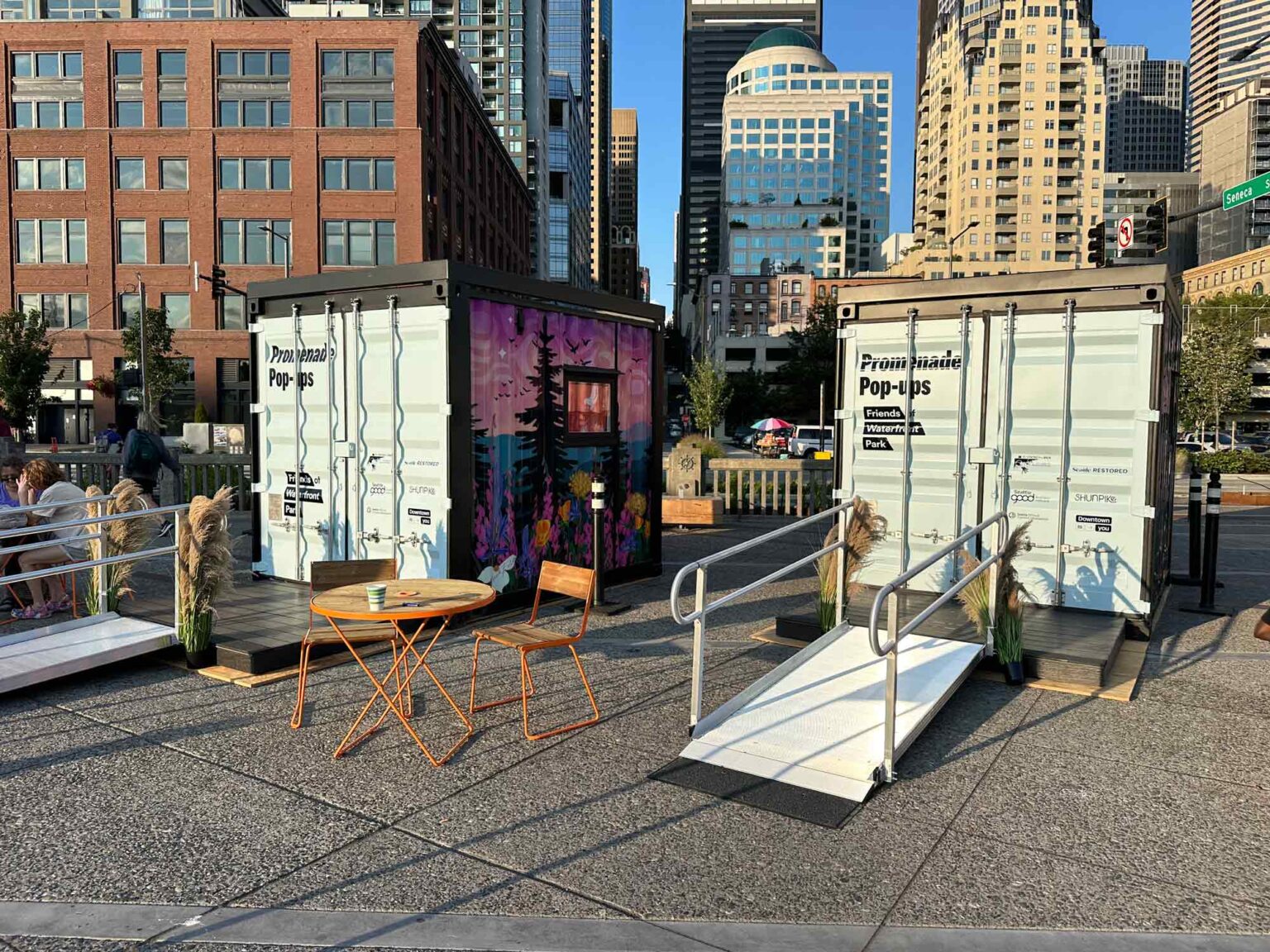 Seattle Waterfront Park Solar-Powered 10’ RetailBoxes - ROXBOX Containers